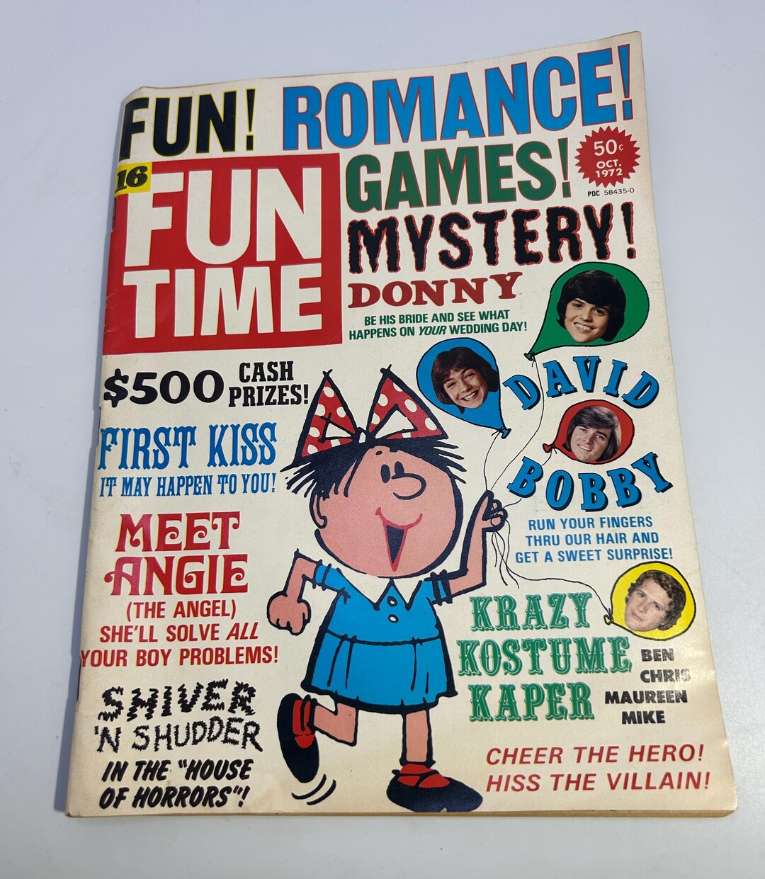 Vintage 16 Funtime Magazine October 1972 Donny Osmond David Cassidy - Etsy