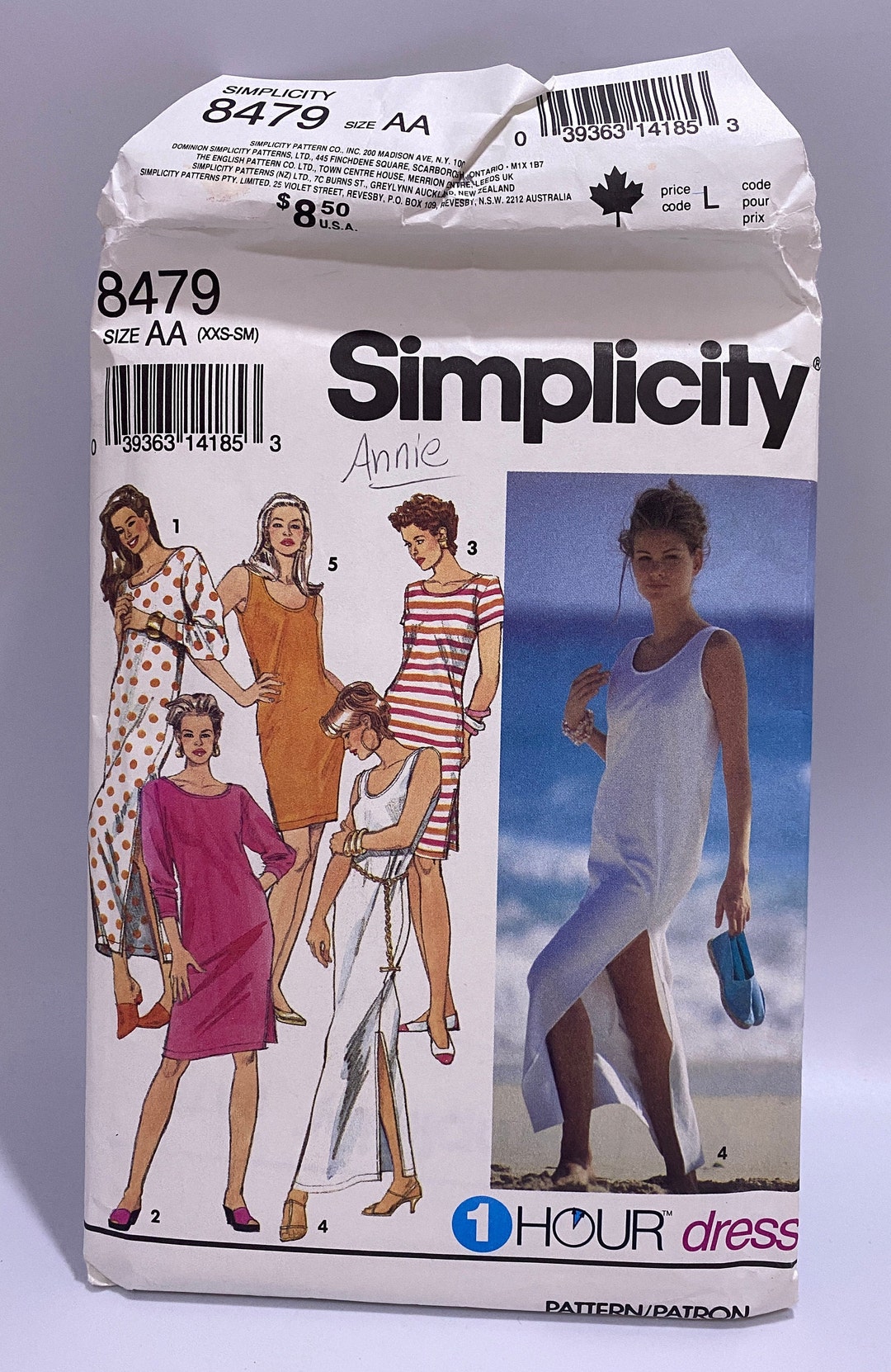 Vintage Simplicity Sewing Pattern 8479 Size AA (XXS-SM) Misses Dresses ...
