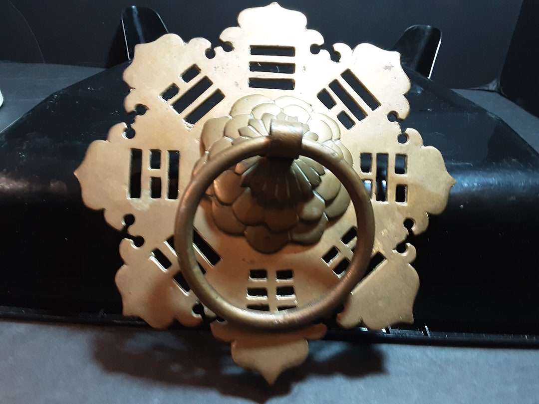 Large Brass Ring Hardware With Removable Filigree Medallion Attaches ...