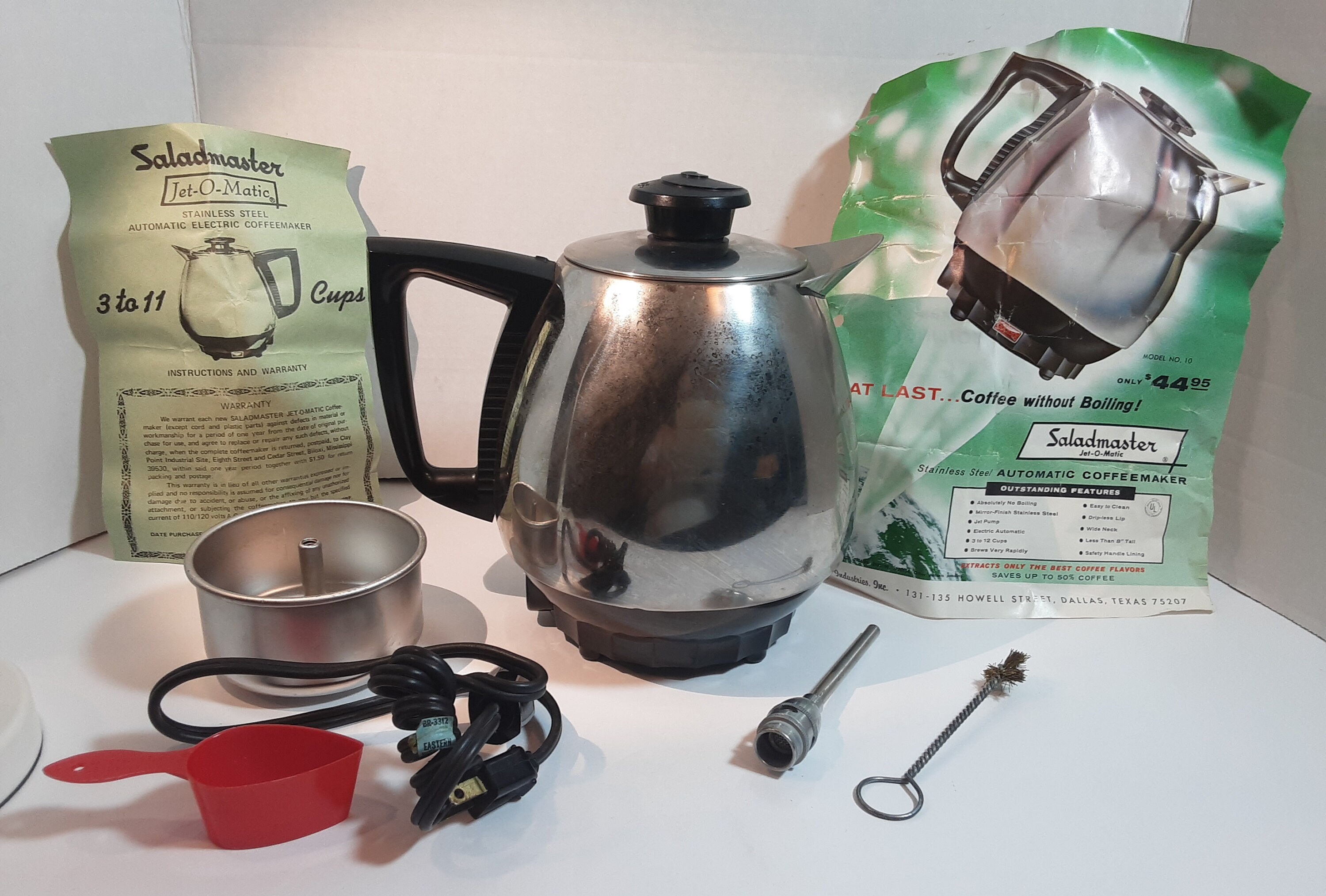 Saladmaster Jet-o-matic stainless steel automatic coffee maker | Etsy
