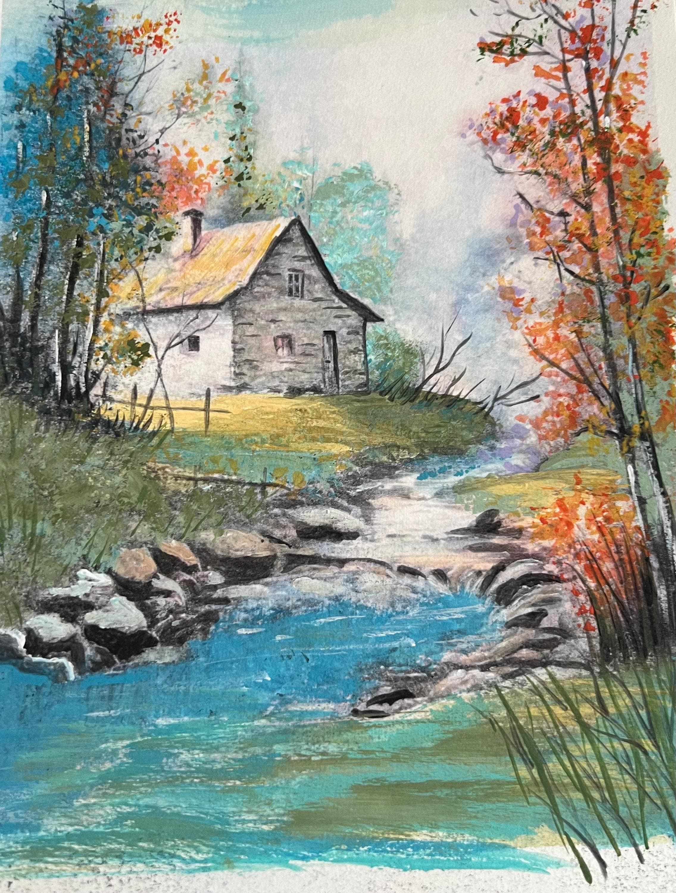 Watercolor Painting of Country House - Etsy