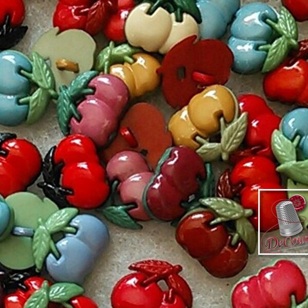 Cherry Buttons - Etsy