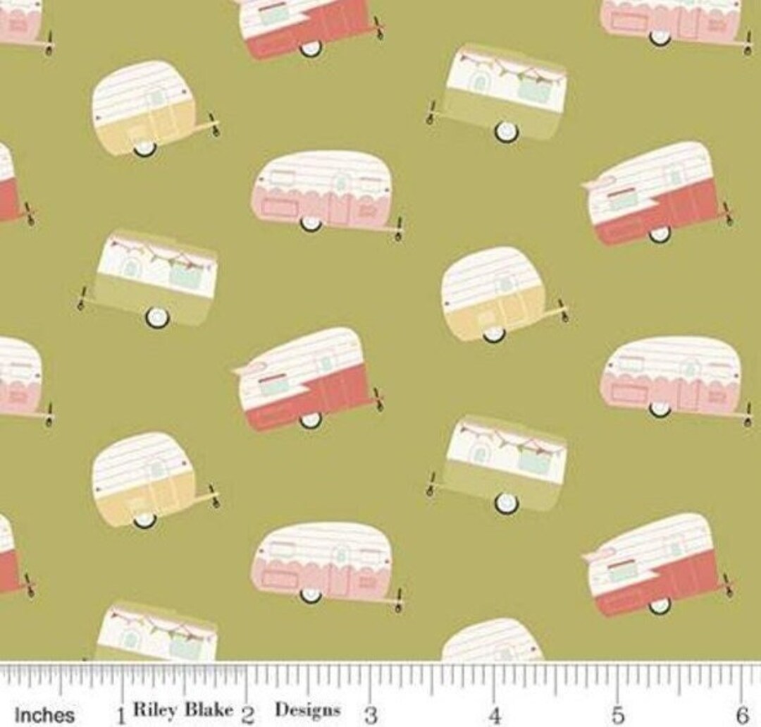 QUILT FABRIC Travel Trailer, 100% Cotton, Quilt Cotton - Joy in the ...