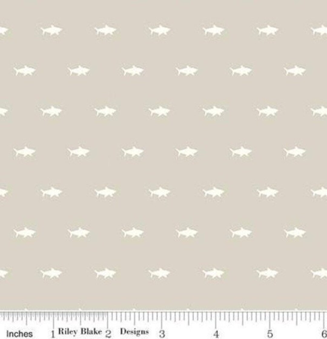 RILEY BLAKE, Shark, Riptide, Cotton Quilt, Cotton Designer - Riptide De ...