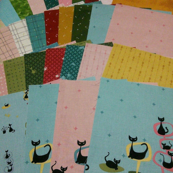 Mod Meow Cat Panel by Riley Blake Designs - Etsy