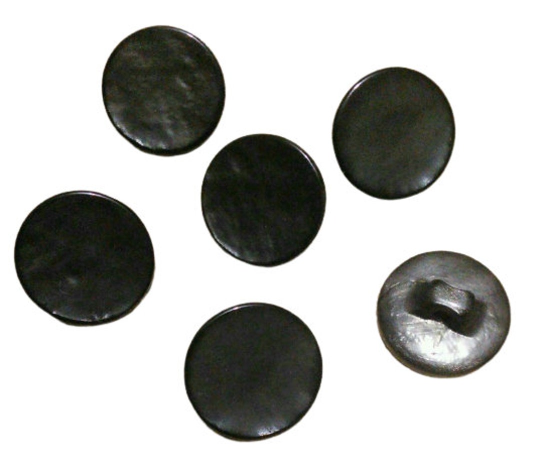6 Buttons: 15mm, Button Charcoal - Etsy