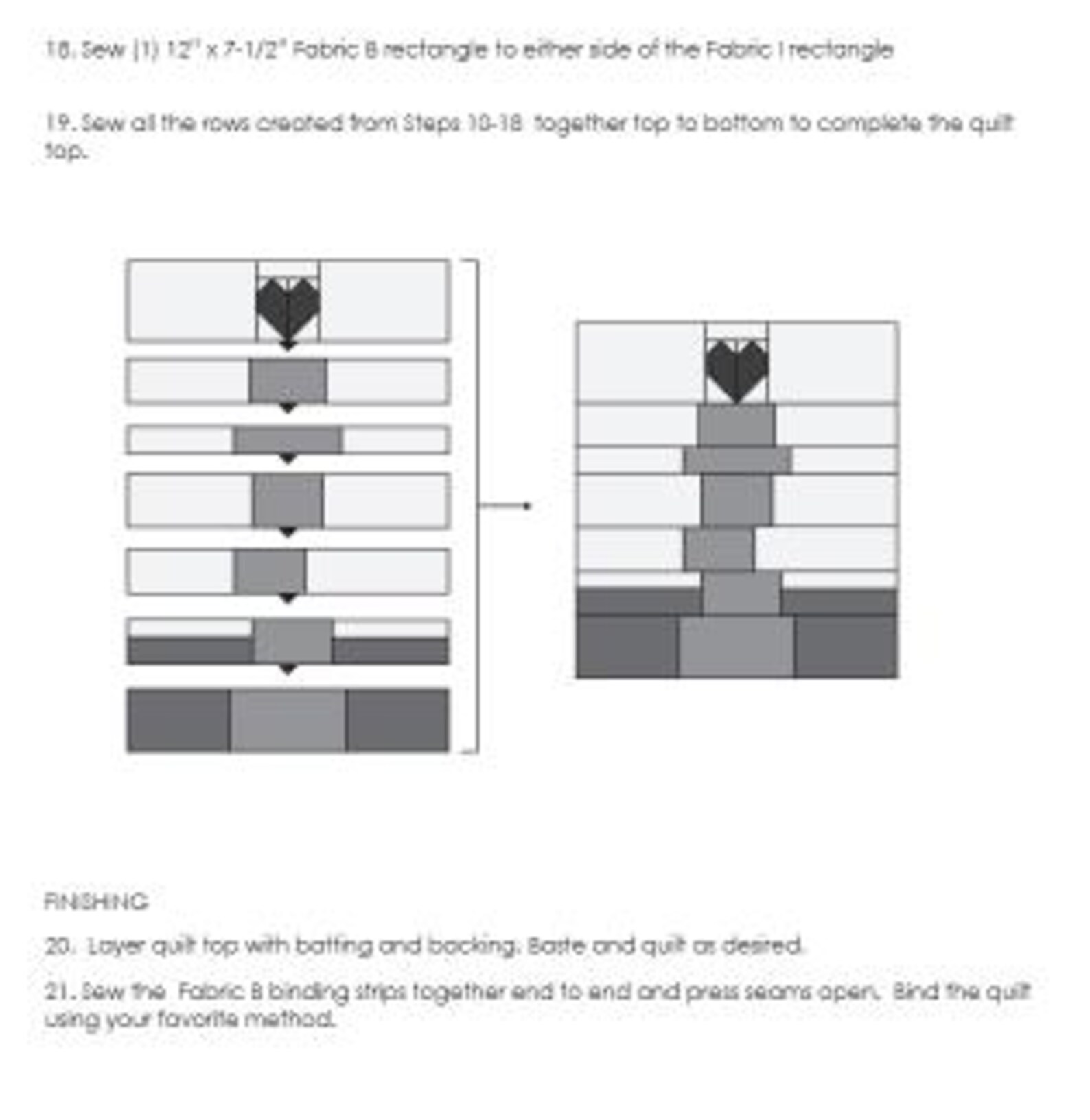PDF, I LOVE You This Much Quilt, 36'' X 40'', Tutoriel - Midnight in ...