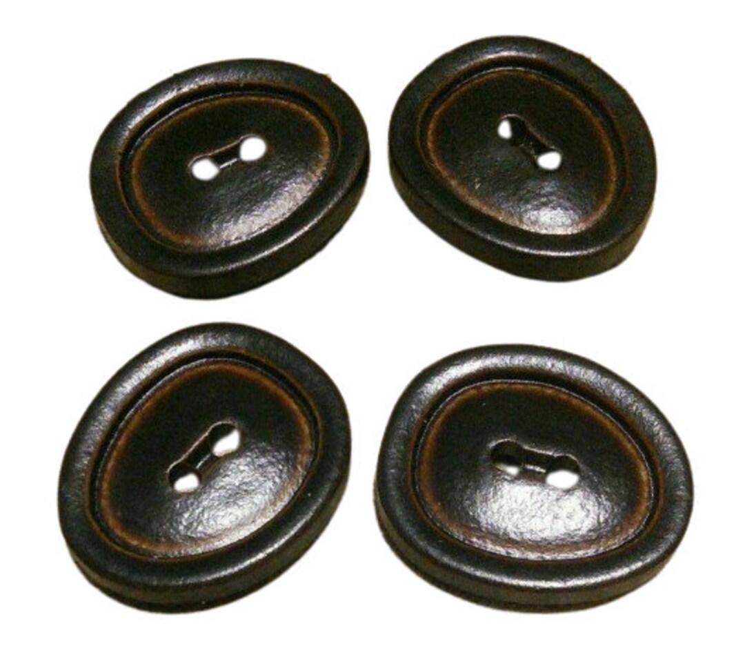 4 Buttons: 16mm X 19mm, Button Leather - Etsy