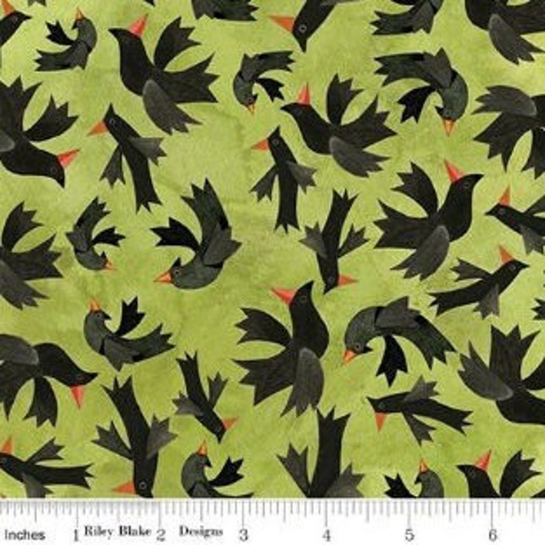 RILEY BLAKE, Birds, Halloween Whimsy, 11822, Cotton Quilt, Cotton ...
