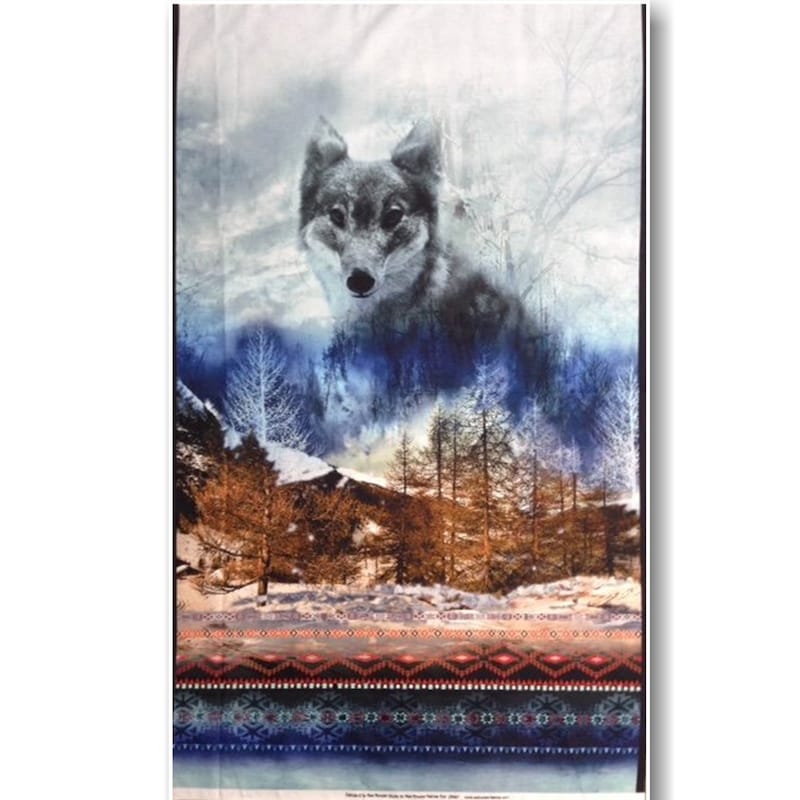 Wolf Fabric Panel - Etsy