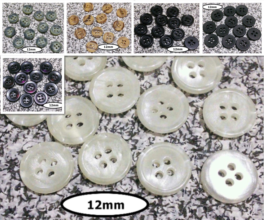 12 Buttons, 12MM, Buttons 4 Holes - Etsy