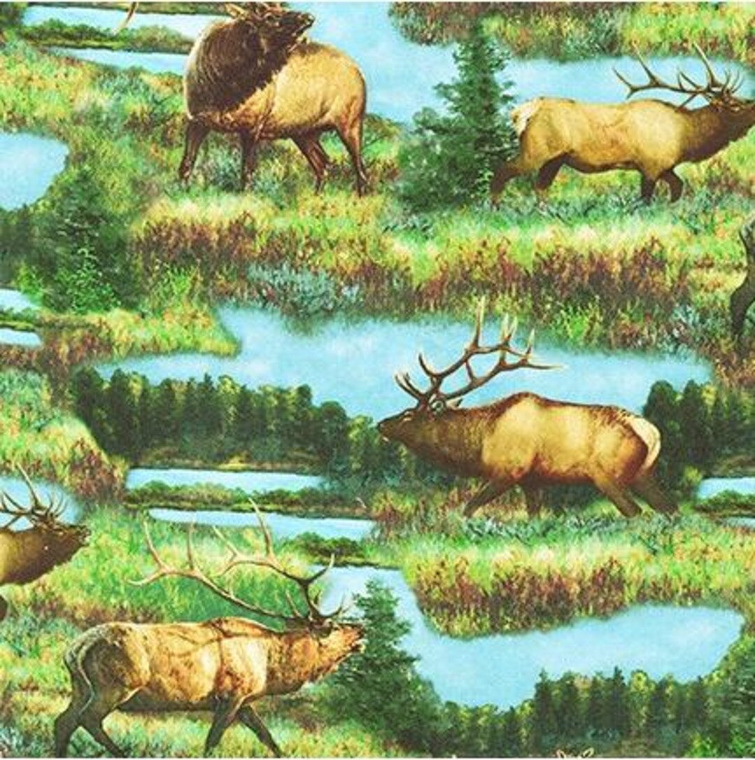 ROBERT KAUFMAN, North American Wildlife, 19186, 268, 100% Cotton - Etsy