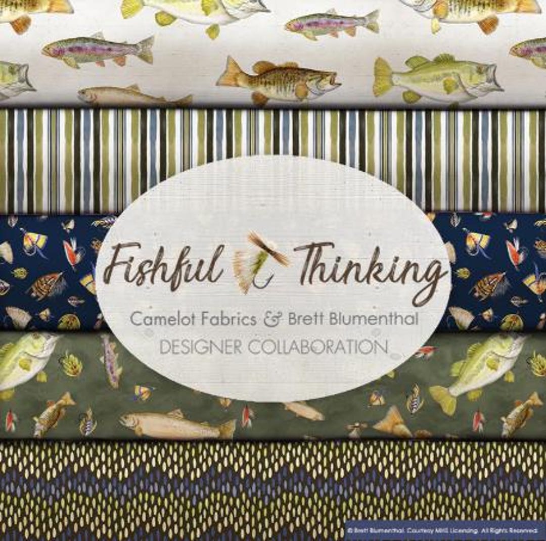 QUILT FABRICS, FISH, 11 Prints, 100% Coton - Fishful Thinking De Camelot Fabrics - Etsy