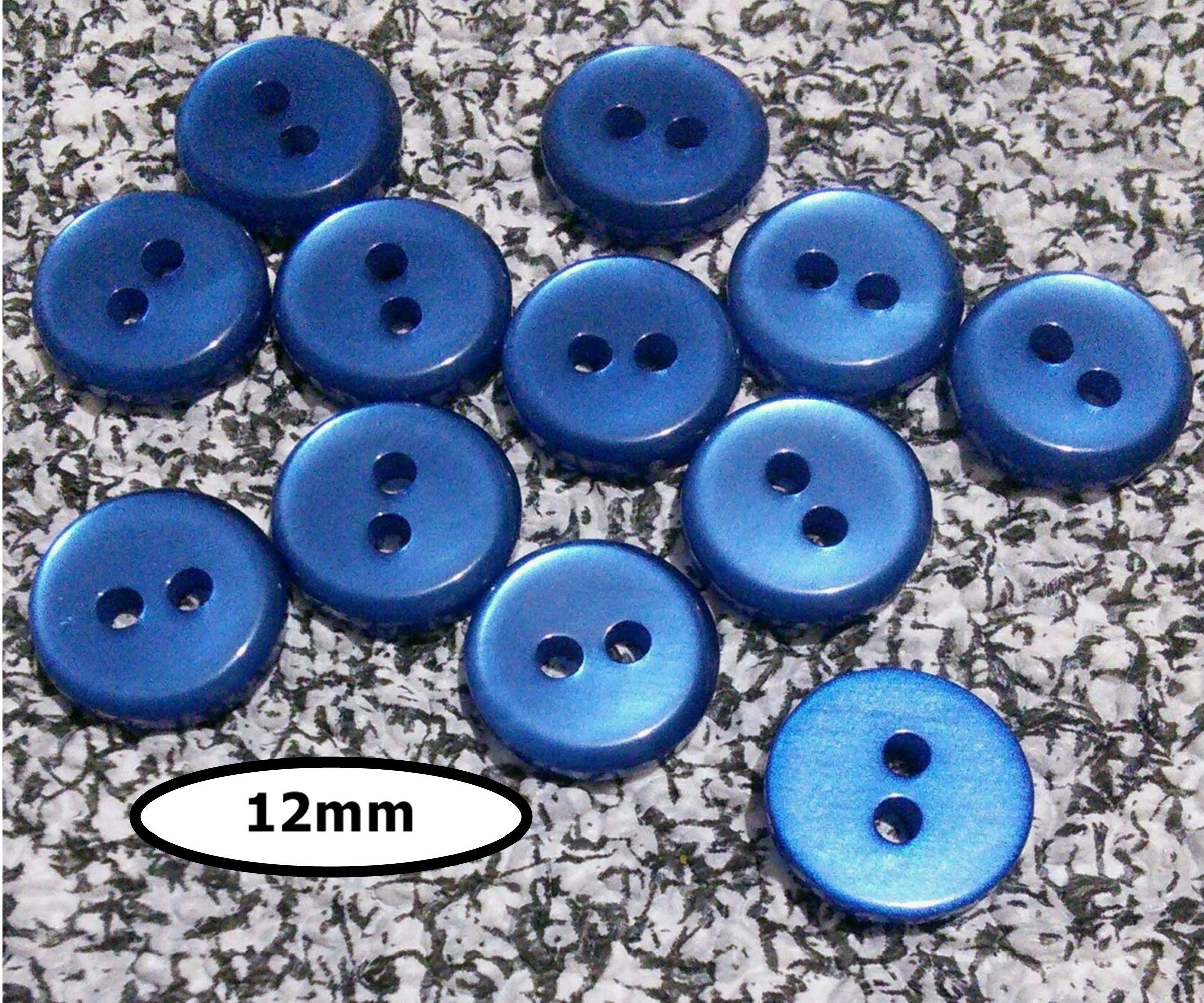 Doll & Model Making 2 Hole Set of 6 Royal Blue Buttons 12 Craft ...