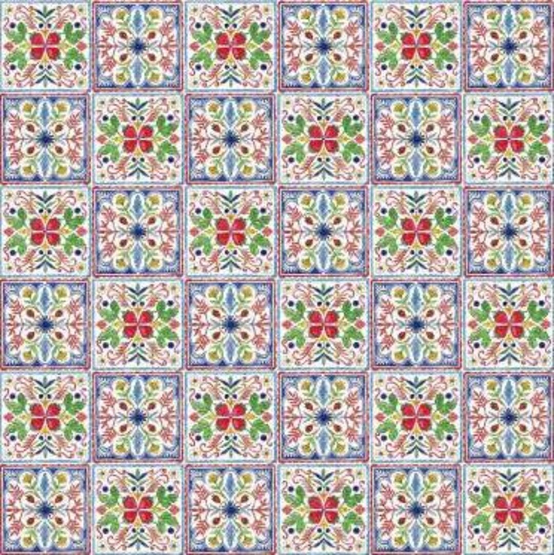 Fabric Cotton, TILES, 66230201, 01, QUILT FABRICS, 100% Cotton, Quilt ...