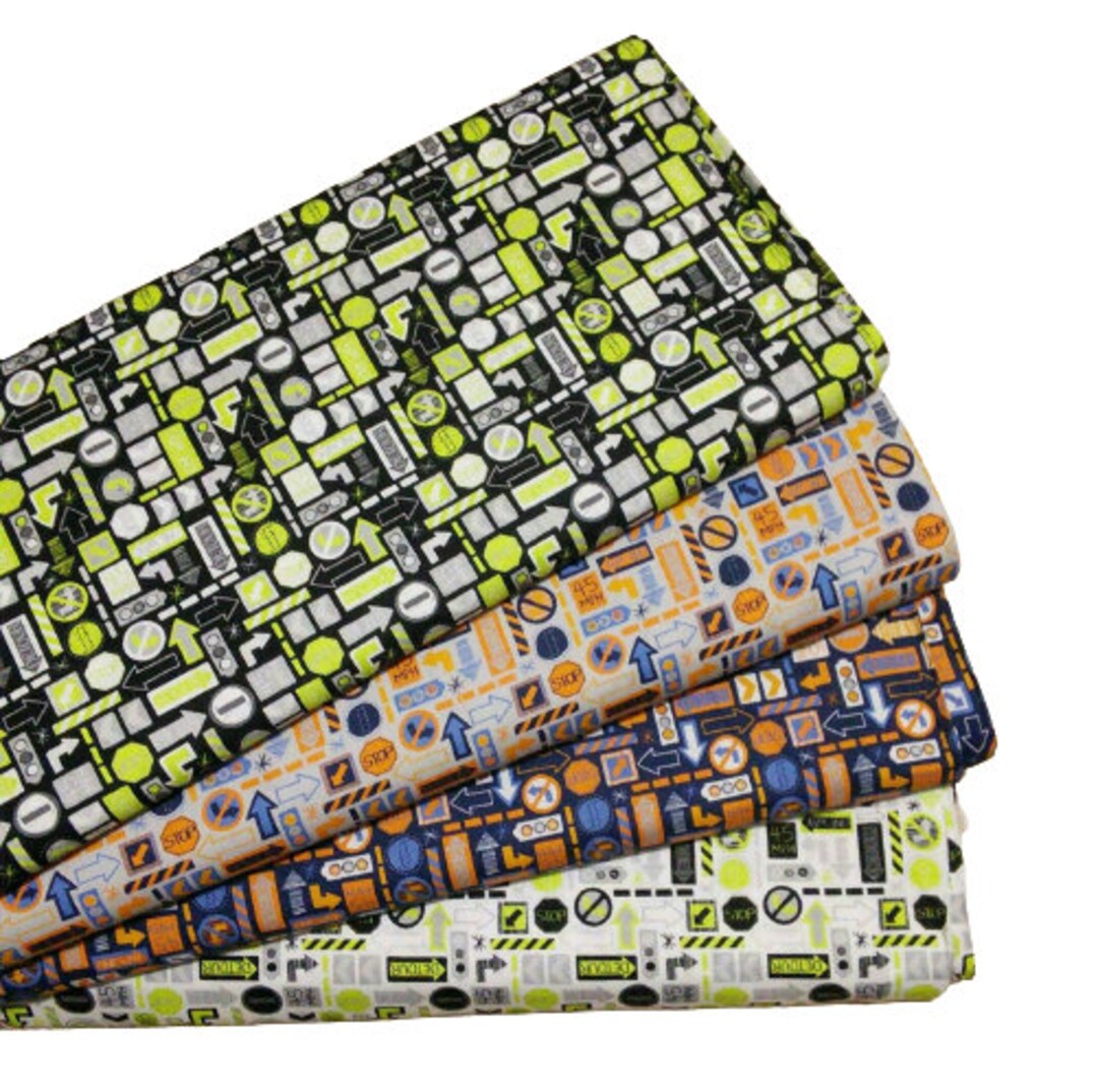 QUILT FABRICS Traffic signs 100% cotton cotton quilt - Etsy.de