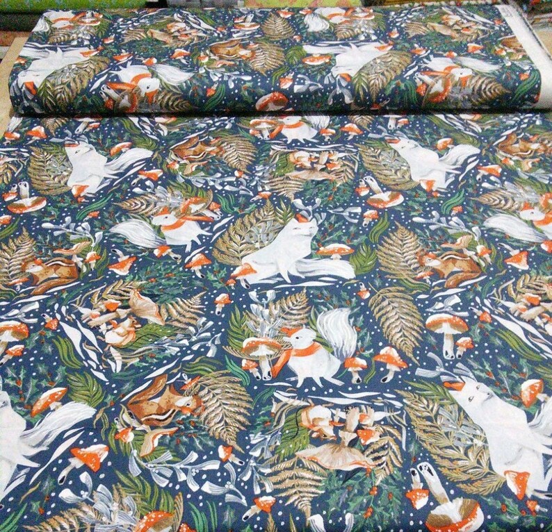 DEAR STELLA Wolf Squirrel Winter 100% Cotton 1810 1811 - Etsy