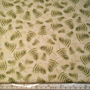 QUILT FABRIC, CD2263, Outline Ferns Branches, Into the Woods, 100% ...