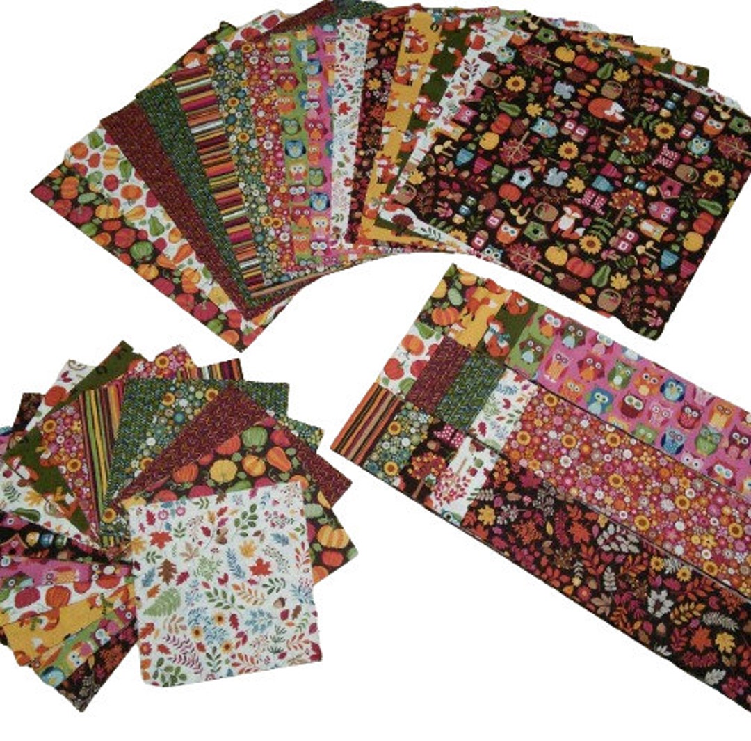 15 Squares 5 or 10 Inchs, Jelly Roll, Pre-cuts Fabric - Autumn Days D'andover Fabrics - Etsy