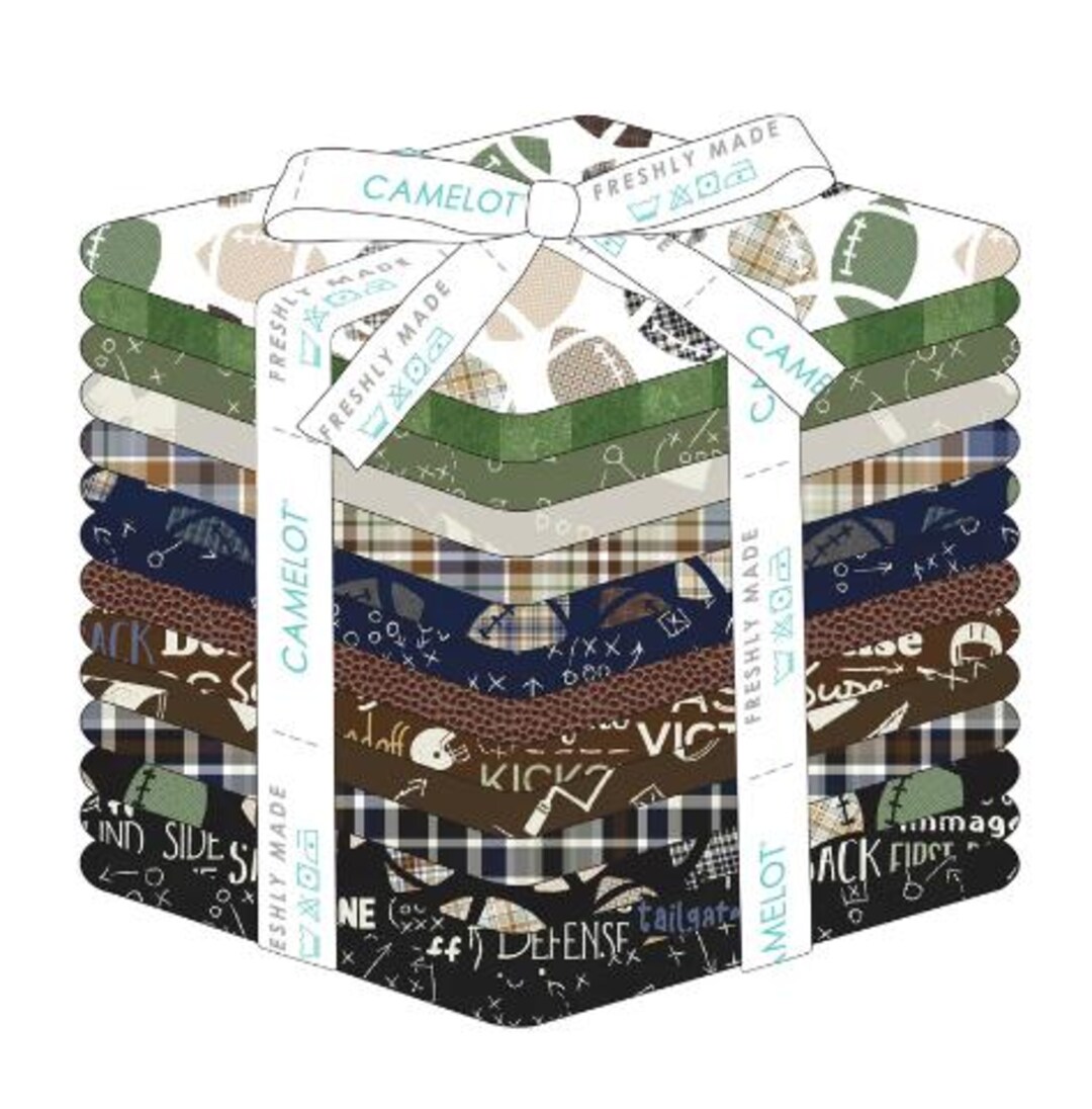 FATS QUARTERS, 14 Prints, Football, 100% Cotton, Quilt Cotton Fall is ...
