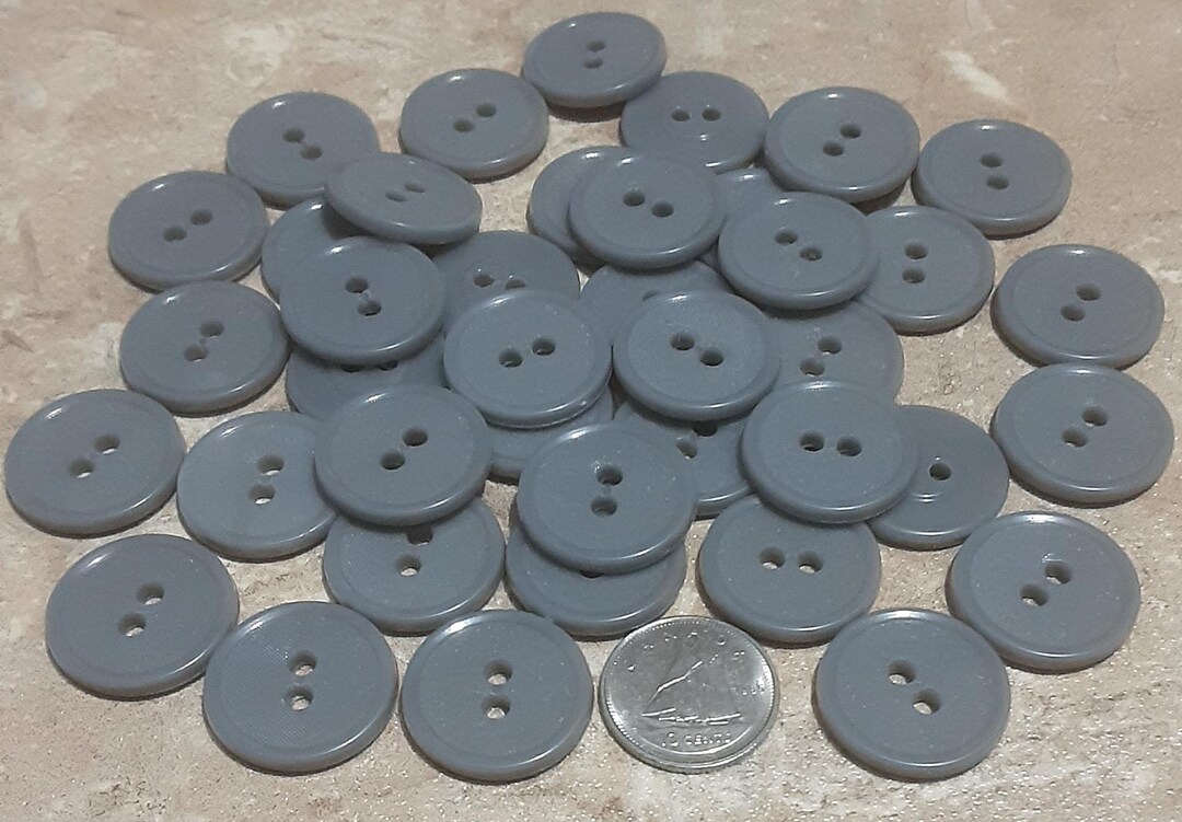 12 Buttons, 19mm, GRAY Button, Button Vintage - Etsy
