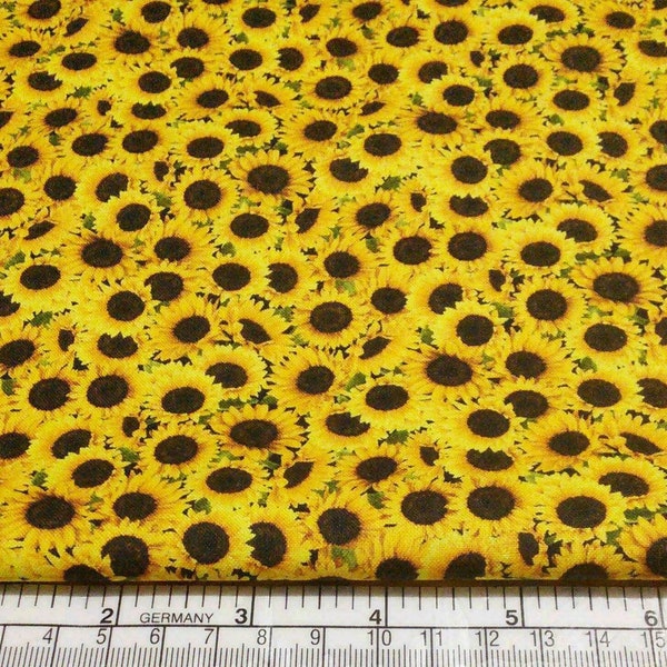 Sunflower Cotton Fabric - Etsy