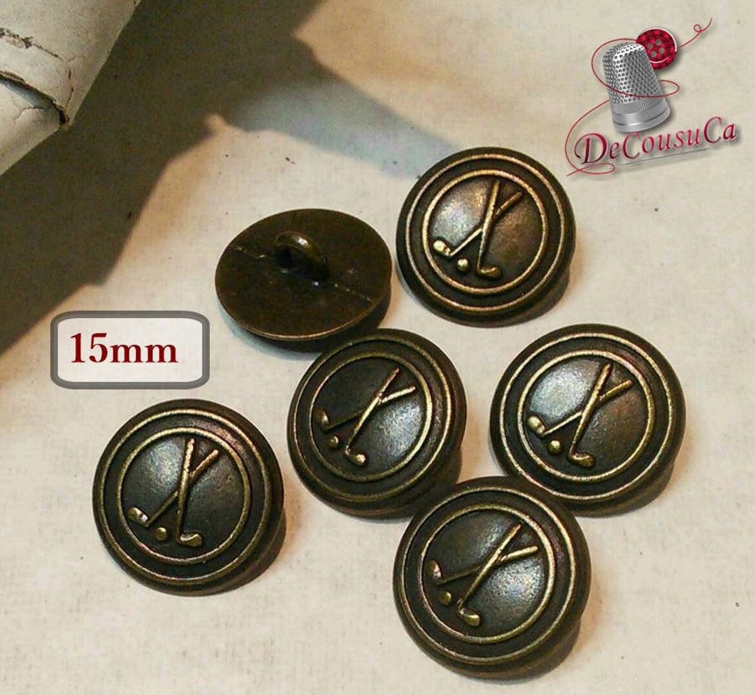 6-60 Buttons Golf, 15mm, Metal Button, Sport Button, Vintage, BM124 - Etsy