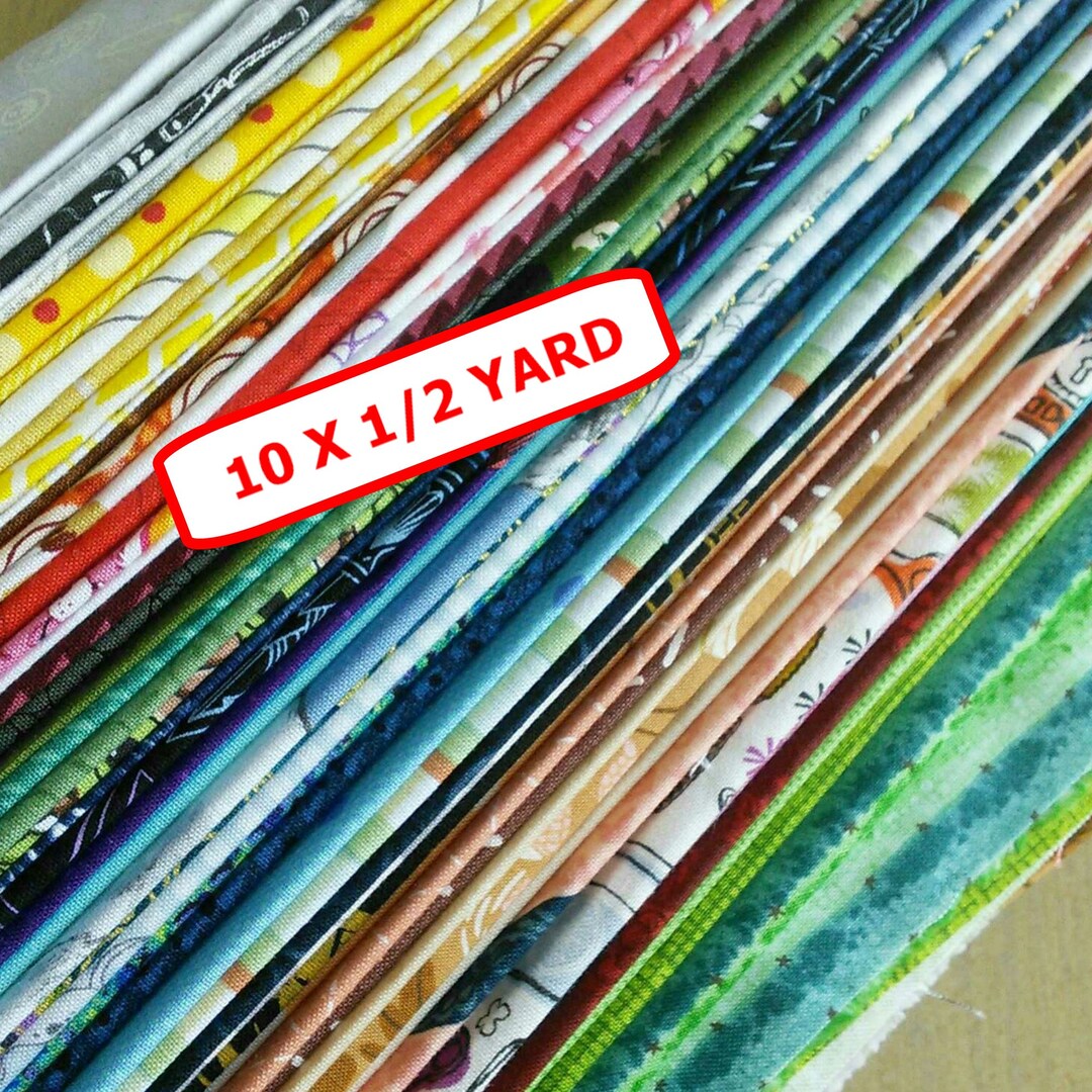 10 Prints of 100% Cotton, Various Patterns, Quality Quilting, Cotton ...