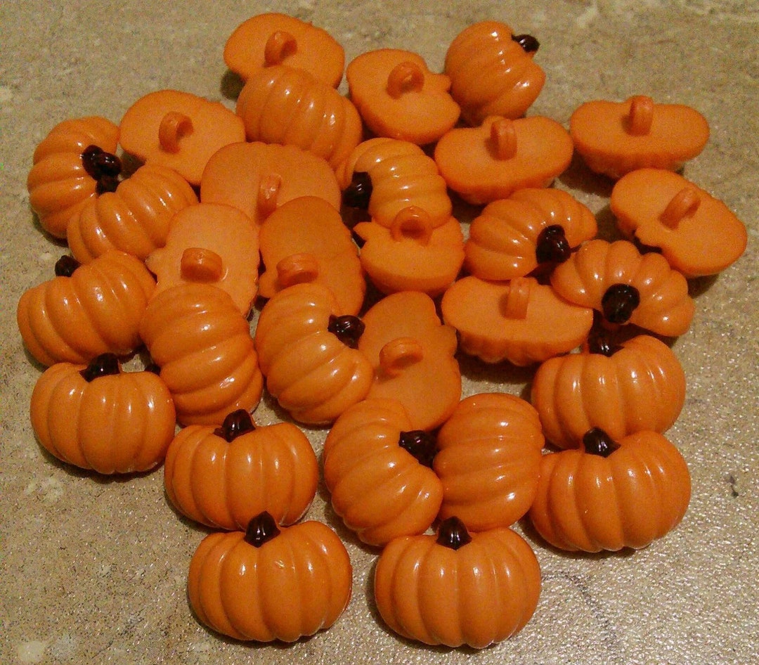 18mm, 12 Buttons Pumpkin, Craft Button, Button Vintage, BF06 - Etsy