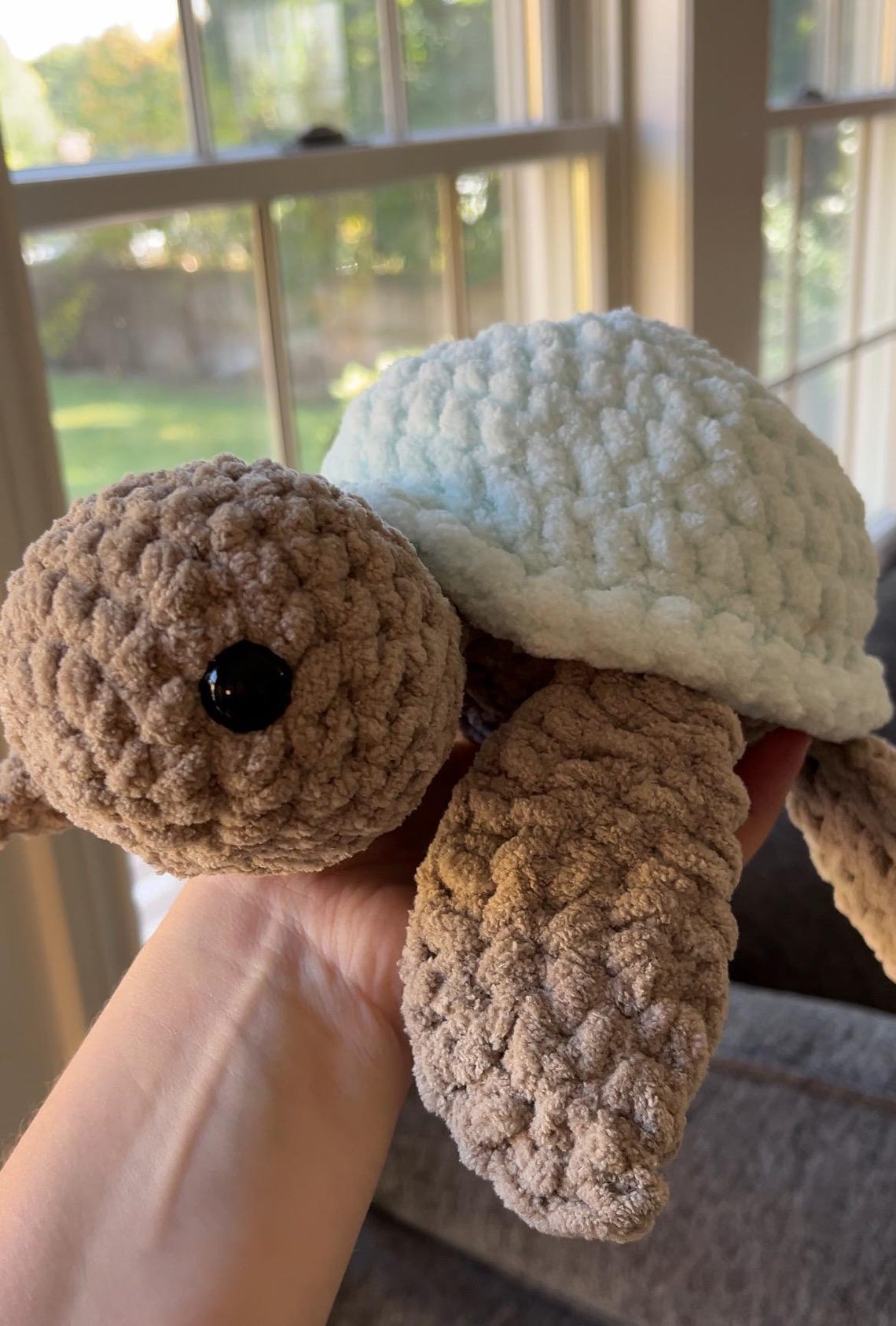 Blue Sea Turtle Stuffed Animal Crochet Plushie Stuffy - Etsy