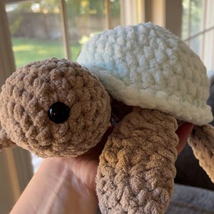 Blue Sea Turtle Stuffed Animal Crochet Plushie Stuffy - Etsy