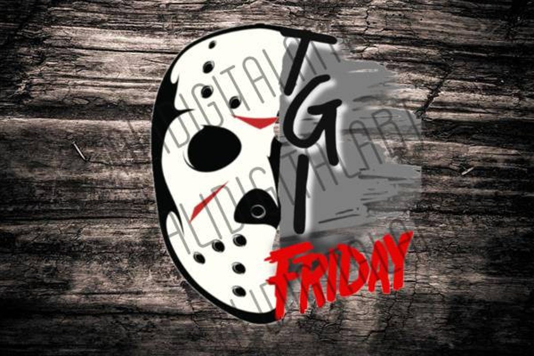 Jason Voorhees Friday the 13th TGIF Funny Halloween PNG File for Decal ...