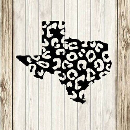 Texas Leopard Print PNG for Vinyl Decal | Etsy