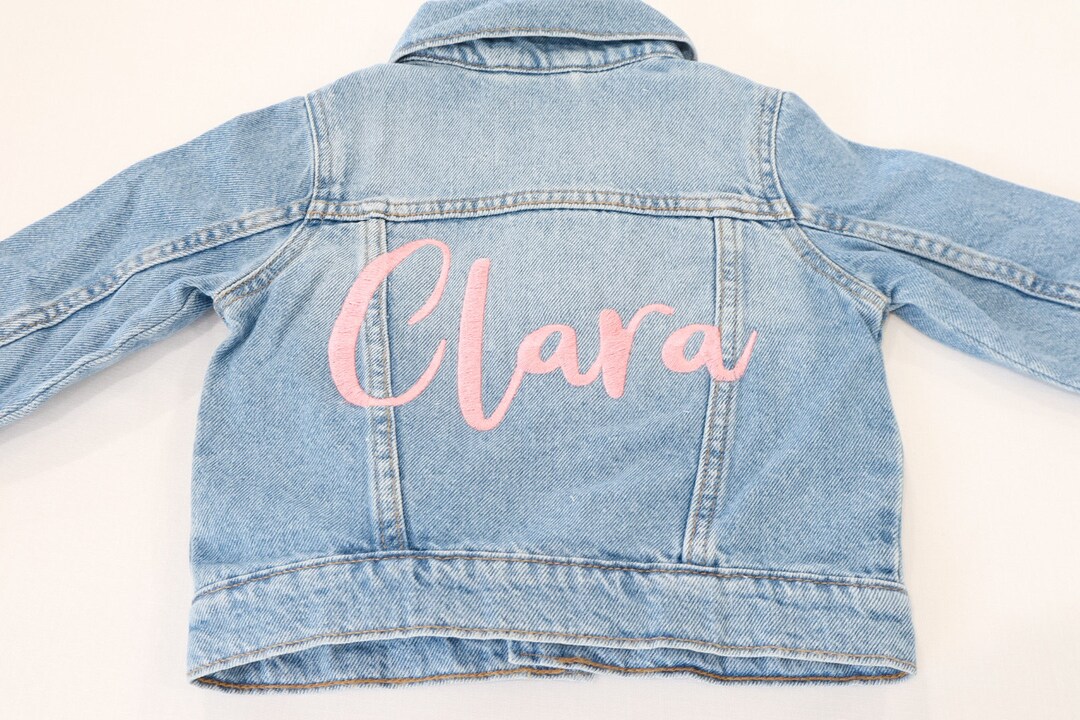 Embroidered Name Jacket, Denim Name Jacket, Kids Denim Jacket ...