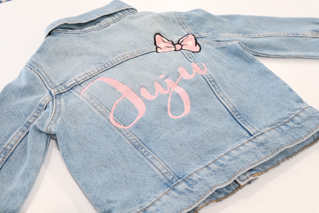 Embroidered Denim Jacket, Custom Denim Jacket, Personalized Denim ...