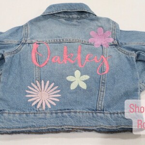 Name Jacket, Embroidered Denim Jacket, Custom Denim Jacket ...