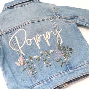 Embroidered Name Denim Jacket, Embroidered Jean Jacket, Custom Jean ...