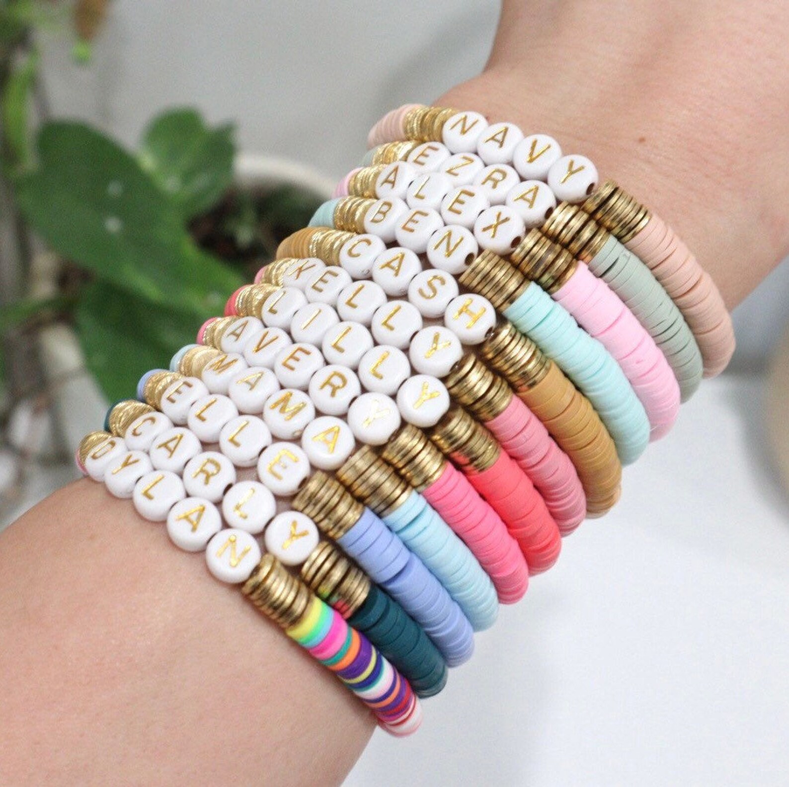 Name Bracelets Custom Name Bracelets NEW COLORS Custom Name - Etsy