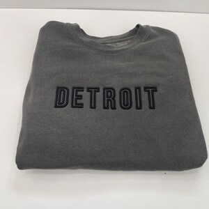 Detroit Sweatshirt, Custom Embroidered Sweatshirt, 3D Embroidery - Etsy