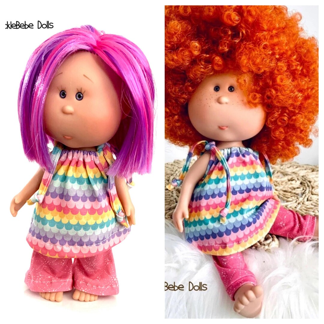 Doll Clothes - 9” Mini or 12” Mia - Tie Top Only - Rainbow Scales ...