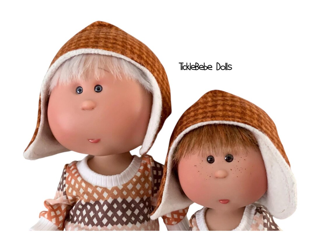 Doll Clothes - 12” Mia / Mio or 9” Mini Mio / Mia - Ear Flap Hat - Rust ...