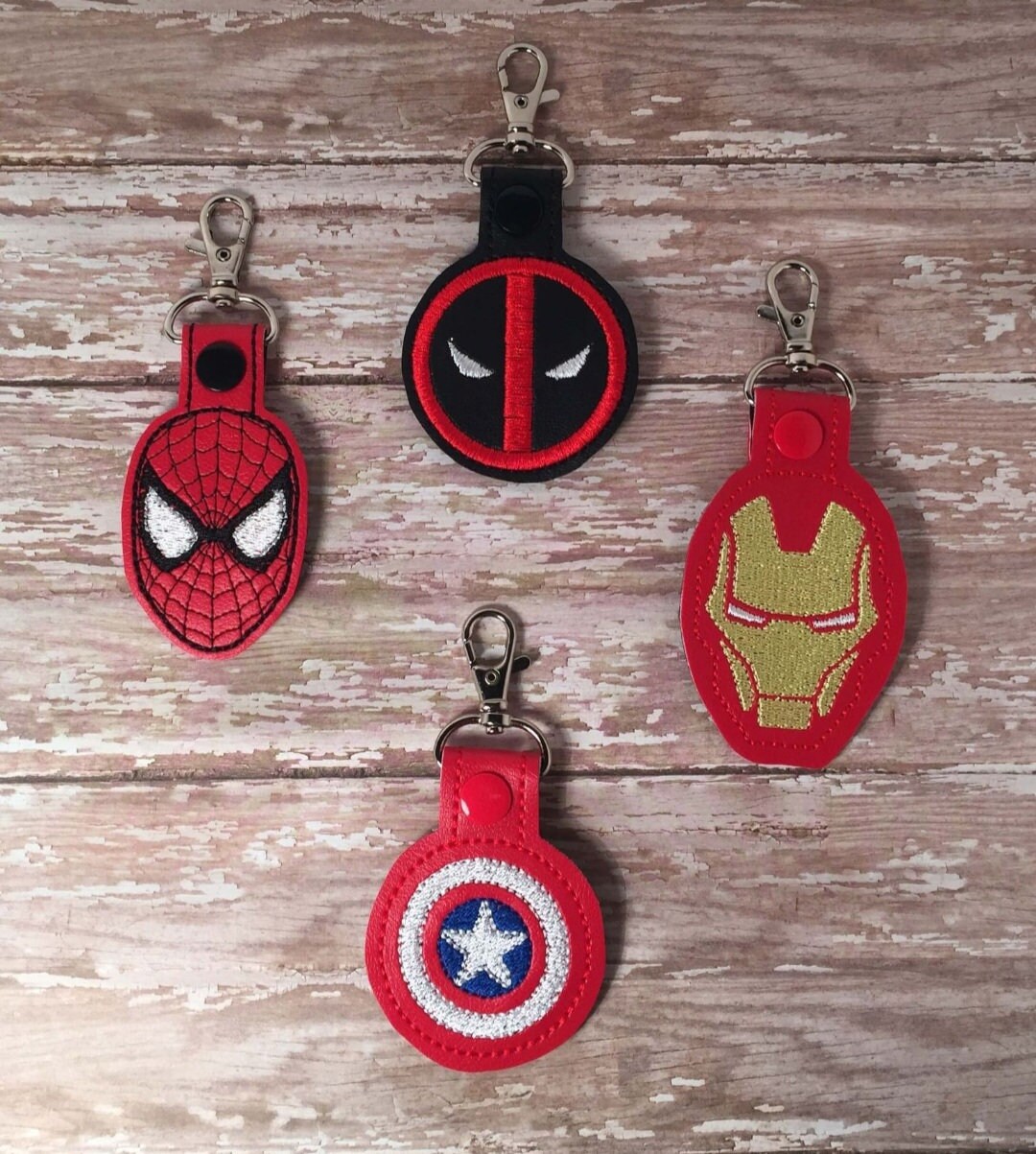 Superhero Key Fob, Zipper Pull, Luggage Tag, Key Chain, and Backpack ...