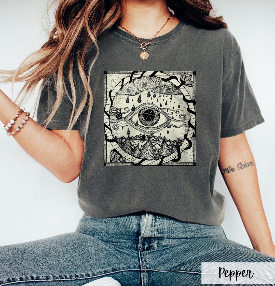 All Seeing Eye Shirt Evil Eye T-shirt Third Eye Shirt Unique Art Eye ...