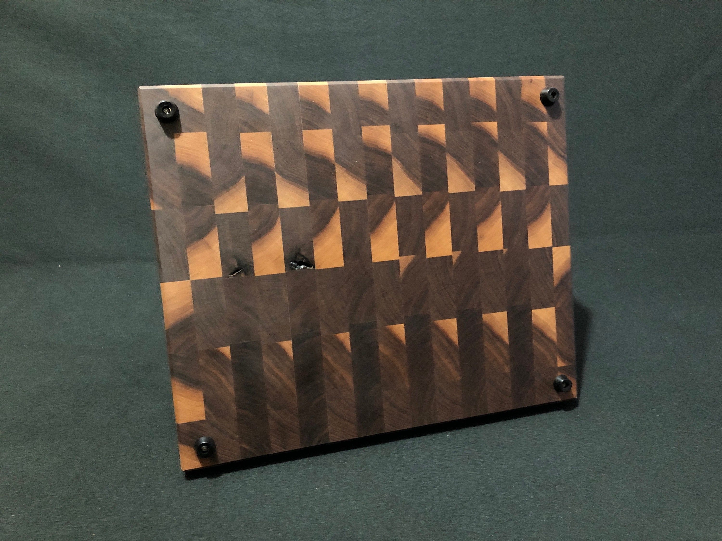 Walnut Endgrain Cutting Board With Juice Channel Butcher Block ...