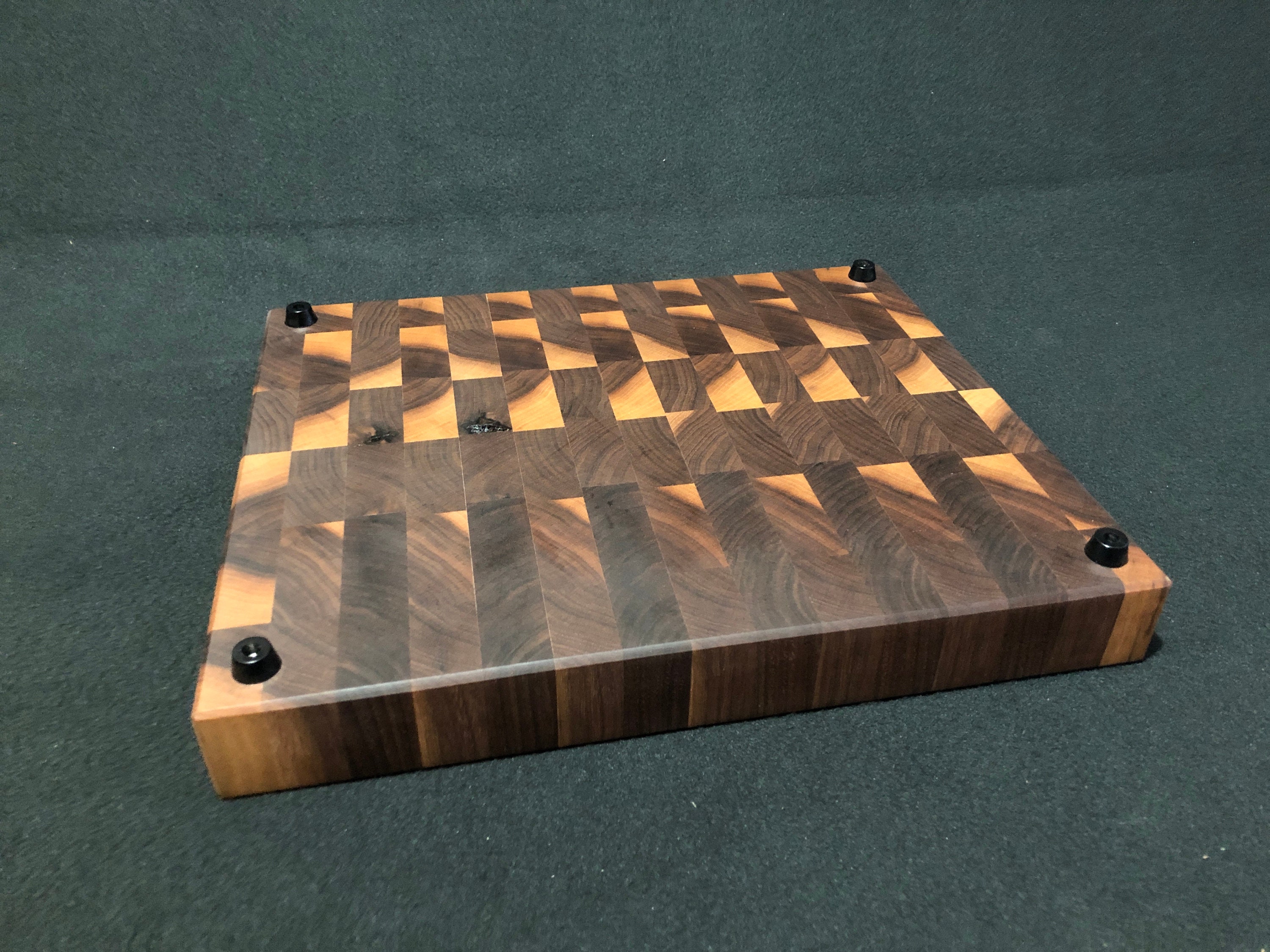 Walnut Endgrain Cutting Board With Juice Channel Butcher Block ...