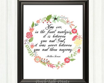Mother Teresa Quote - Etsy