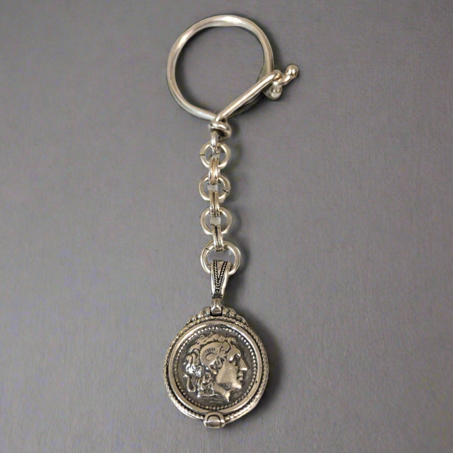 Alexander the Great Keychain in Sterling Silver (MP-31) - Etsy