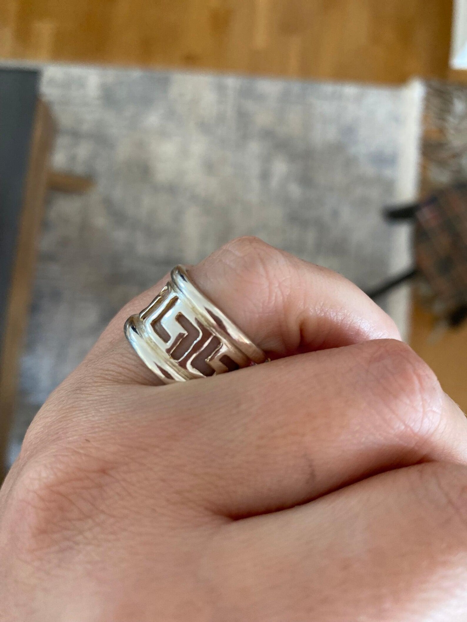Greek Key Meander Ring in Sterling Silver, Meander Ring (DT-67) - Etsy