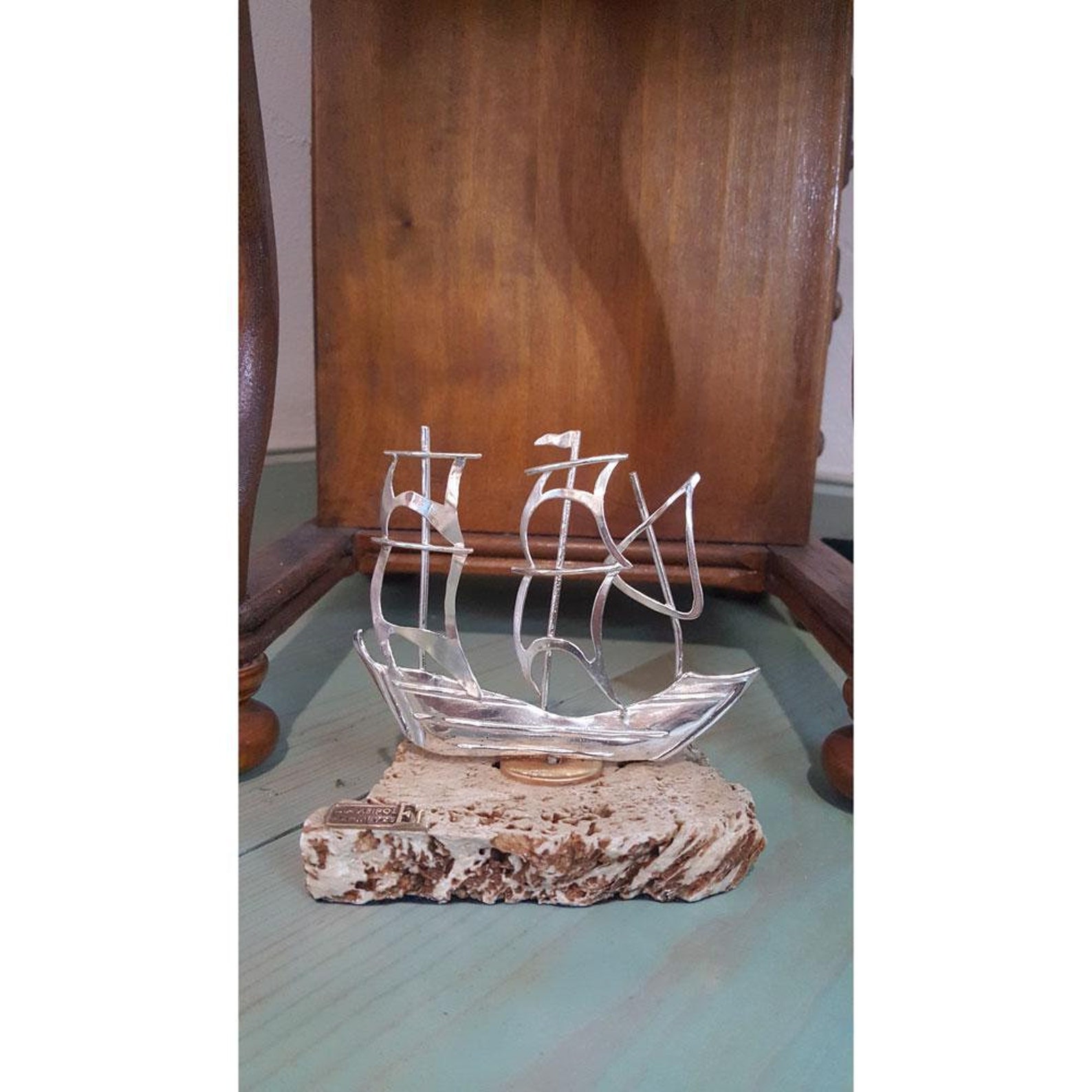 Handmade Sailboat in Sterling Silver Nautical Decor (A-41-32) - Etsy