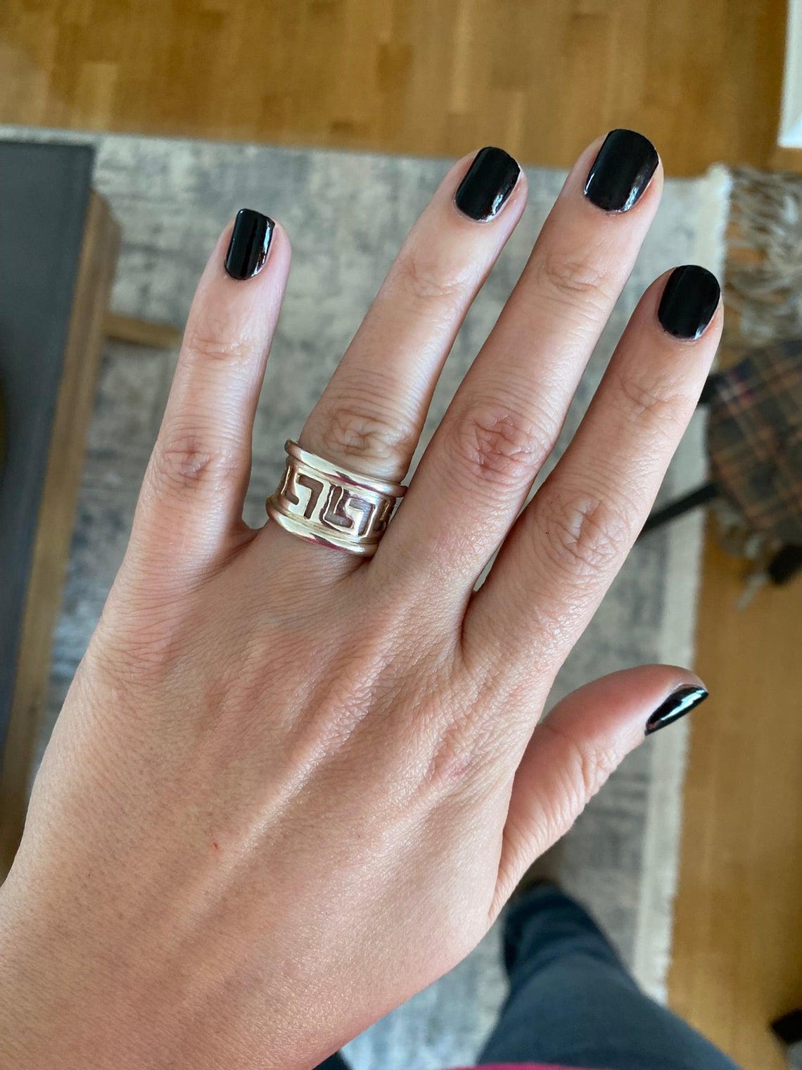 Greek Key Meander Ring in Sterling Silver, Meander Ring (DT-67) - Etsy